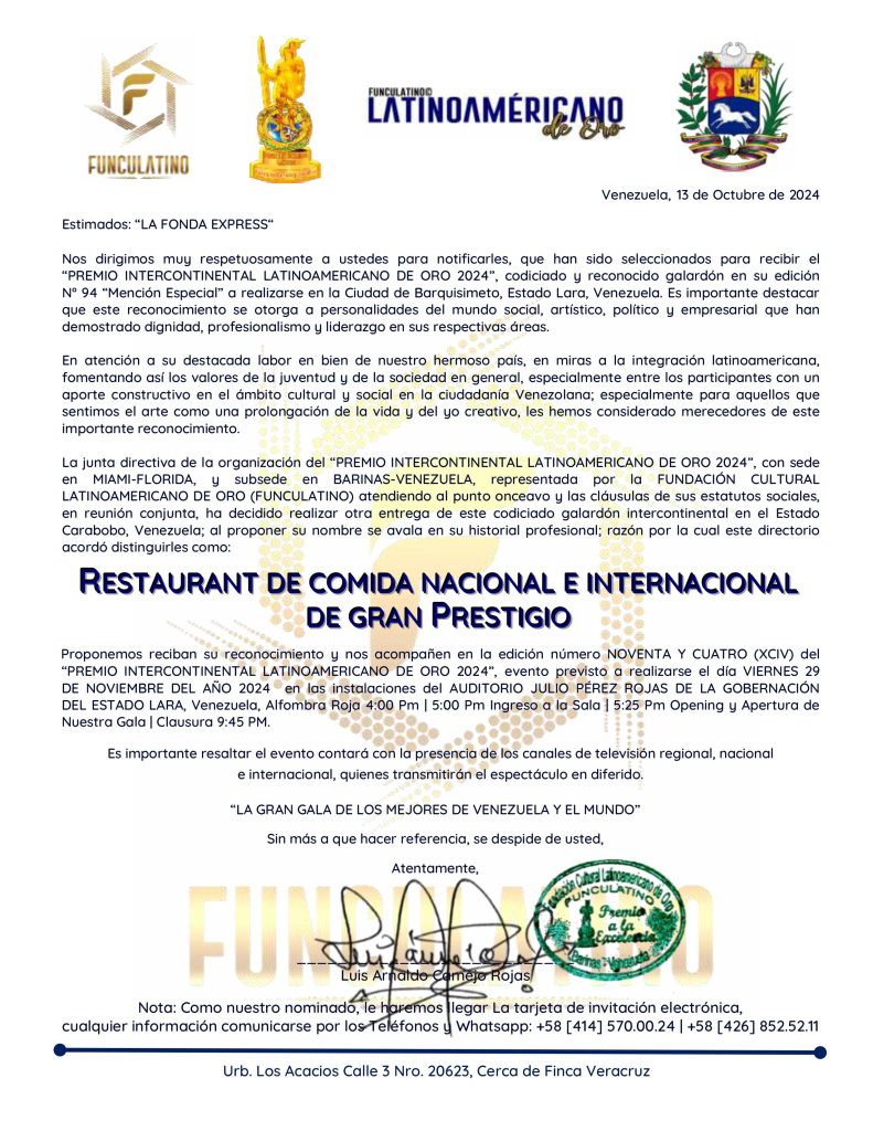 Certificados & Cartas - Funculatino